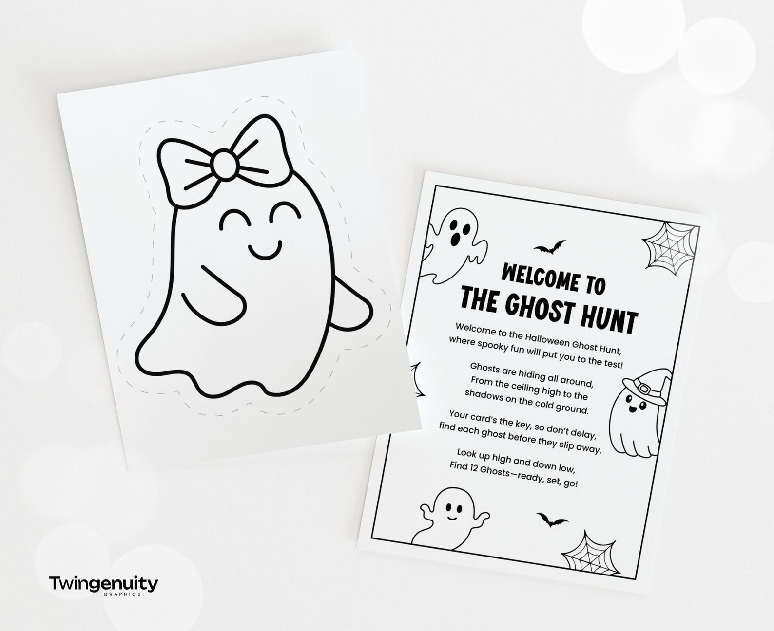 Ghost Scavenger Hunt Halloween Game for Kids, Easy Halloween Party ...