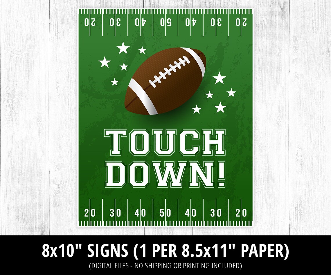 Football Party Signs, Football Birthday Party Signs, Football Welcome ...