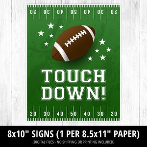Football Party Signs, Football Birthday Party Signs, Football Welcome ...