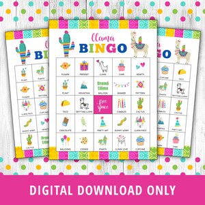 Llama Game Printable Bundle, Llama Activity Pack for Kids Birthday ...