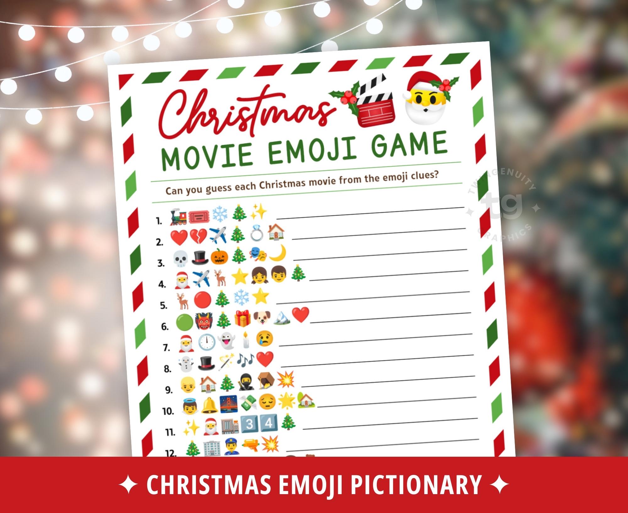 Christmas Movie Emoji Game, Emoji Pictionary Christmas Movies, Family ...