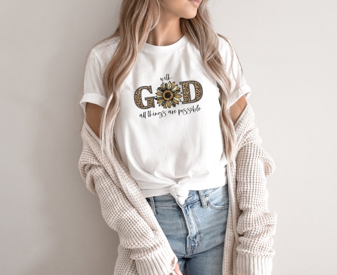 God Christian Sublimation Design Leopard Sunflower God - Etsy