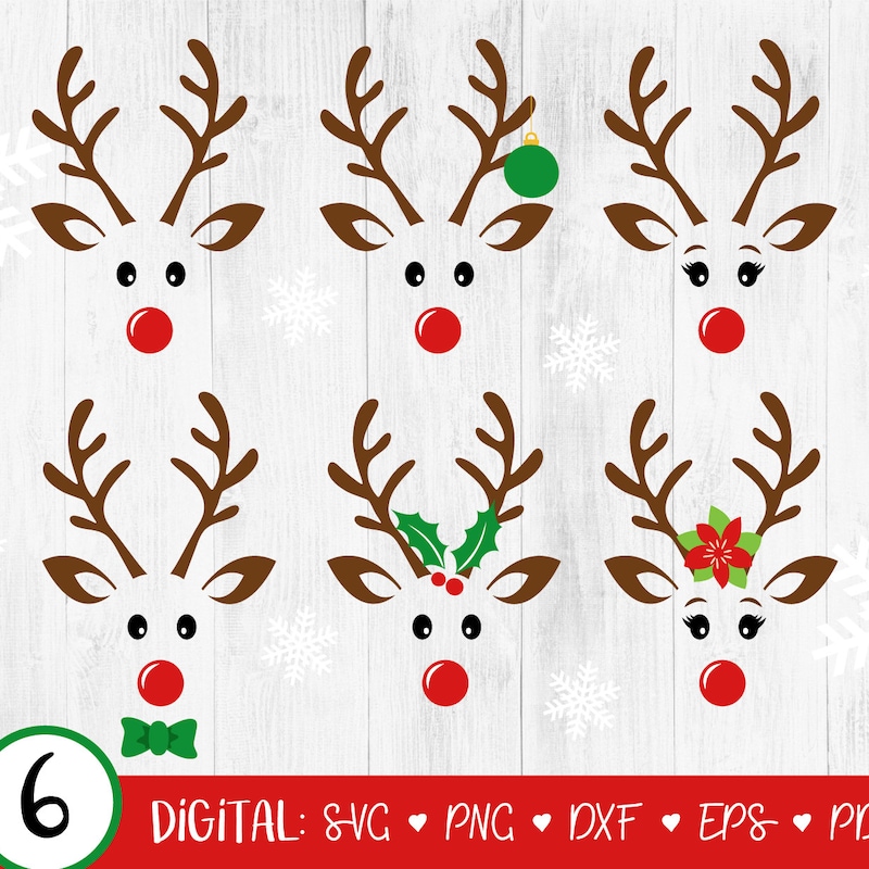 Reindeer Svg - Etsy