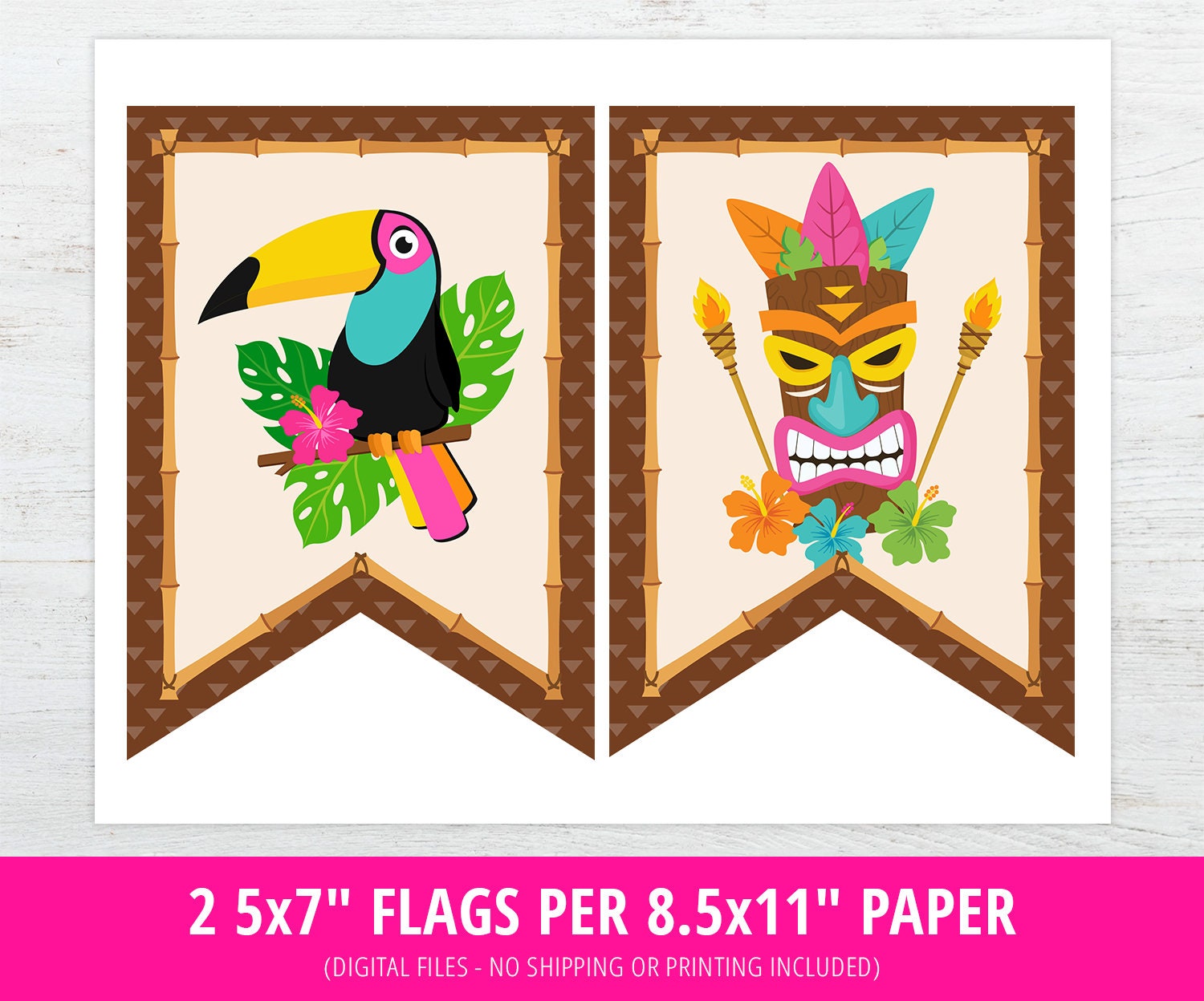 Luau Banner Luau Party Banner Hawaiian Bunting Banner Luau - Etsy