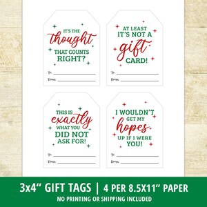Christmas Gift Tags, Funny Christmas Gift Tags, Christmas Gift Tags ...