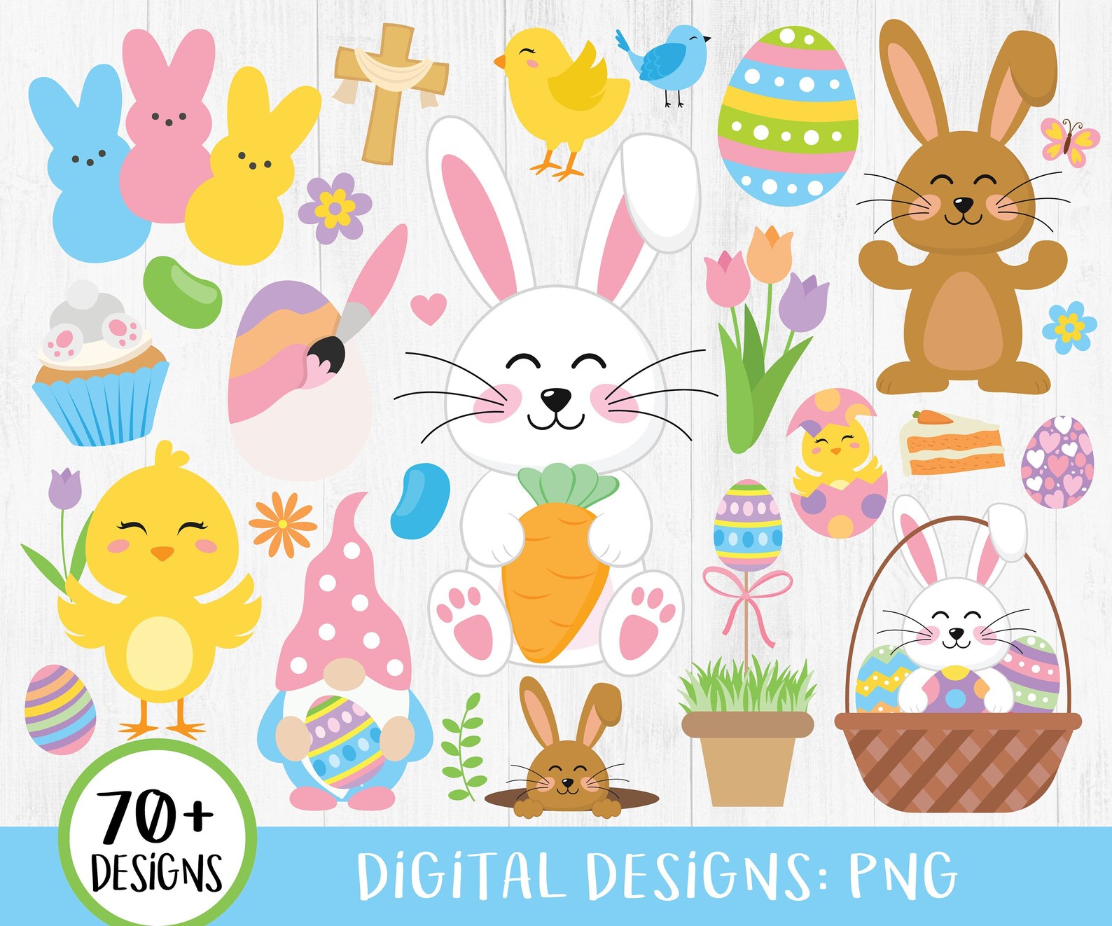 Easter Clipart Easter Clipart Bundle Bunny Clipart Easter - Etsy