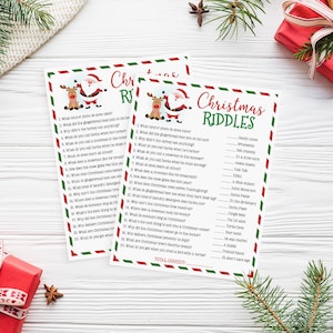 Christmas Riddles Game Printable, Christmas Party Game Kids, Christmas ...