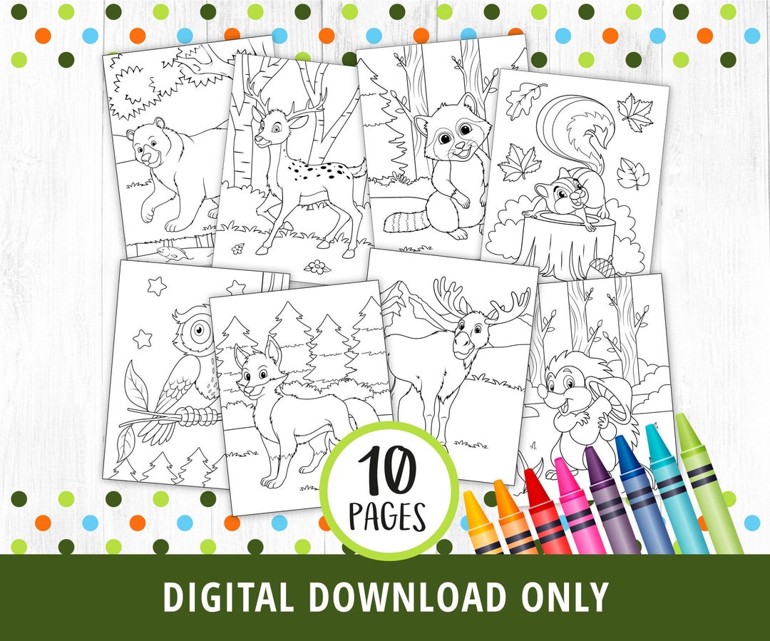Woodland Forest Animals Coloring Pages, Woodland Animals Coloring Pages ...
