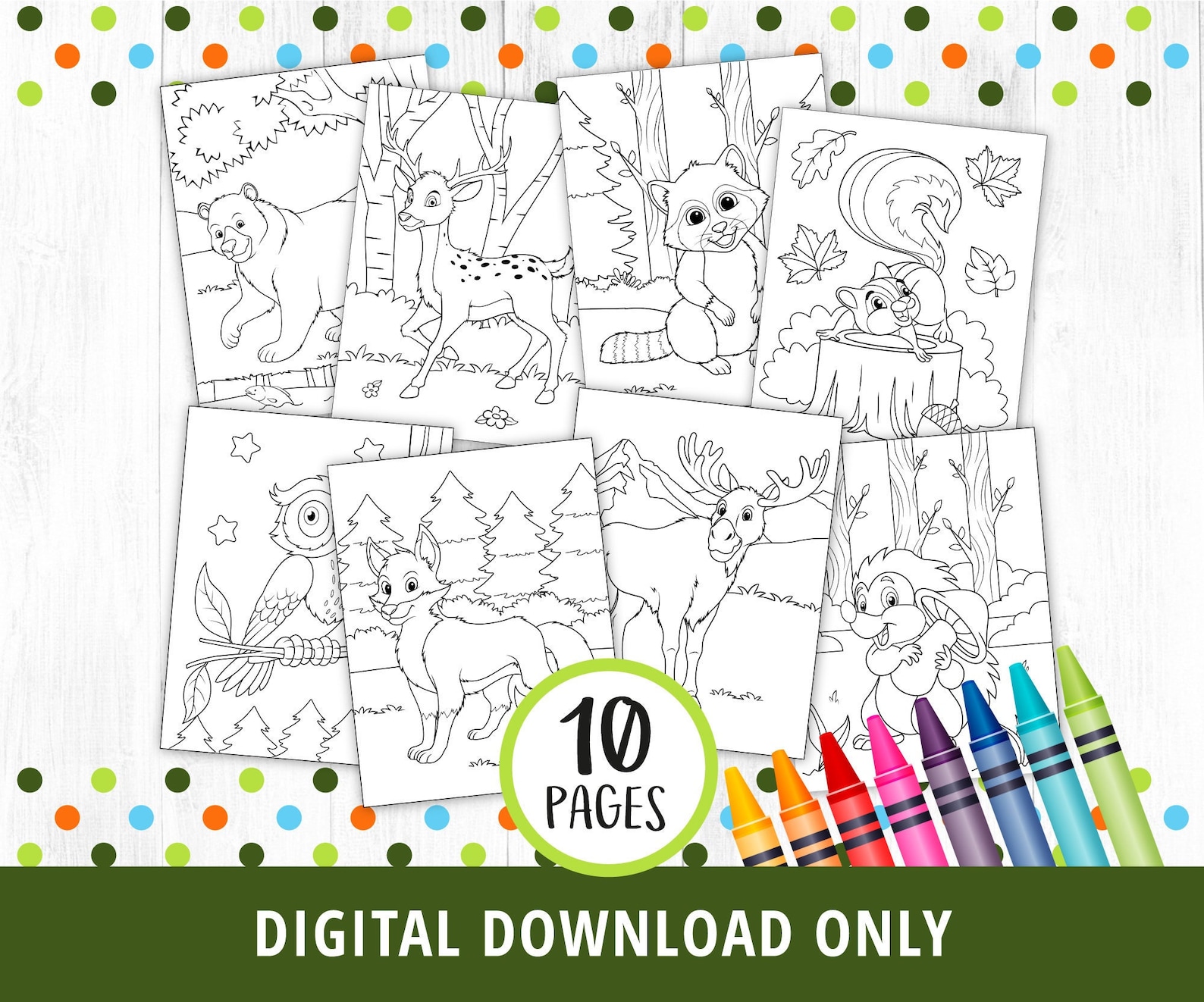 Woodland Forest Animals Coloring Pages, Woodland Animals Coloring Pages ...