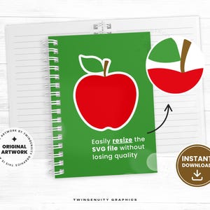 Apple Svg, Apple Clipart, Teacher Svg, School Svg, Silhouette Cut Files ...