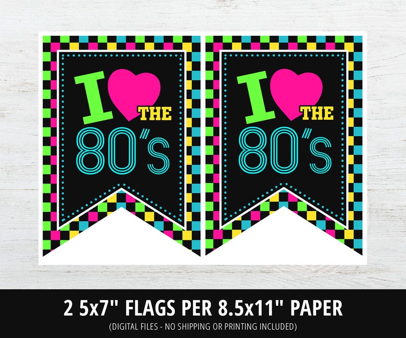 80s Birthday Banner 80s Party Banner 80s Party Decorations - Etsy