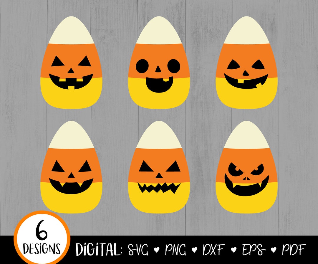 Candy Corn Svg, Candy Corn Jack O Lantern SVG, Candy Corn Face Svg ...