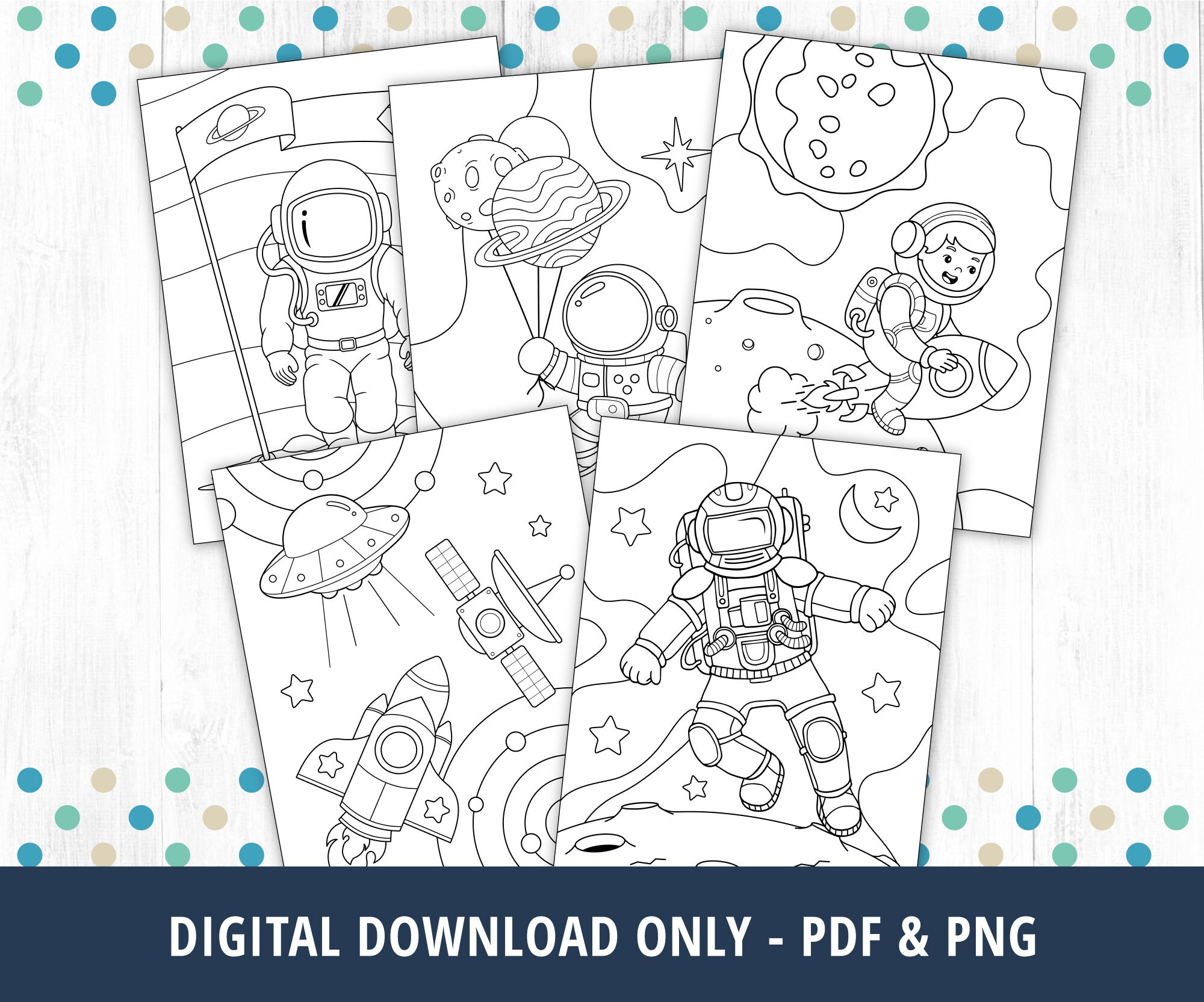 10 Outer Space Coloring Pages for Kids, Astronaut Coloring Pages ...