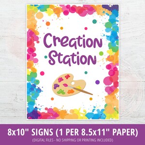 Art Painting Party Signs, Art Birthday Signs, Art Painting Decorations ...