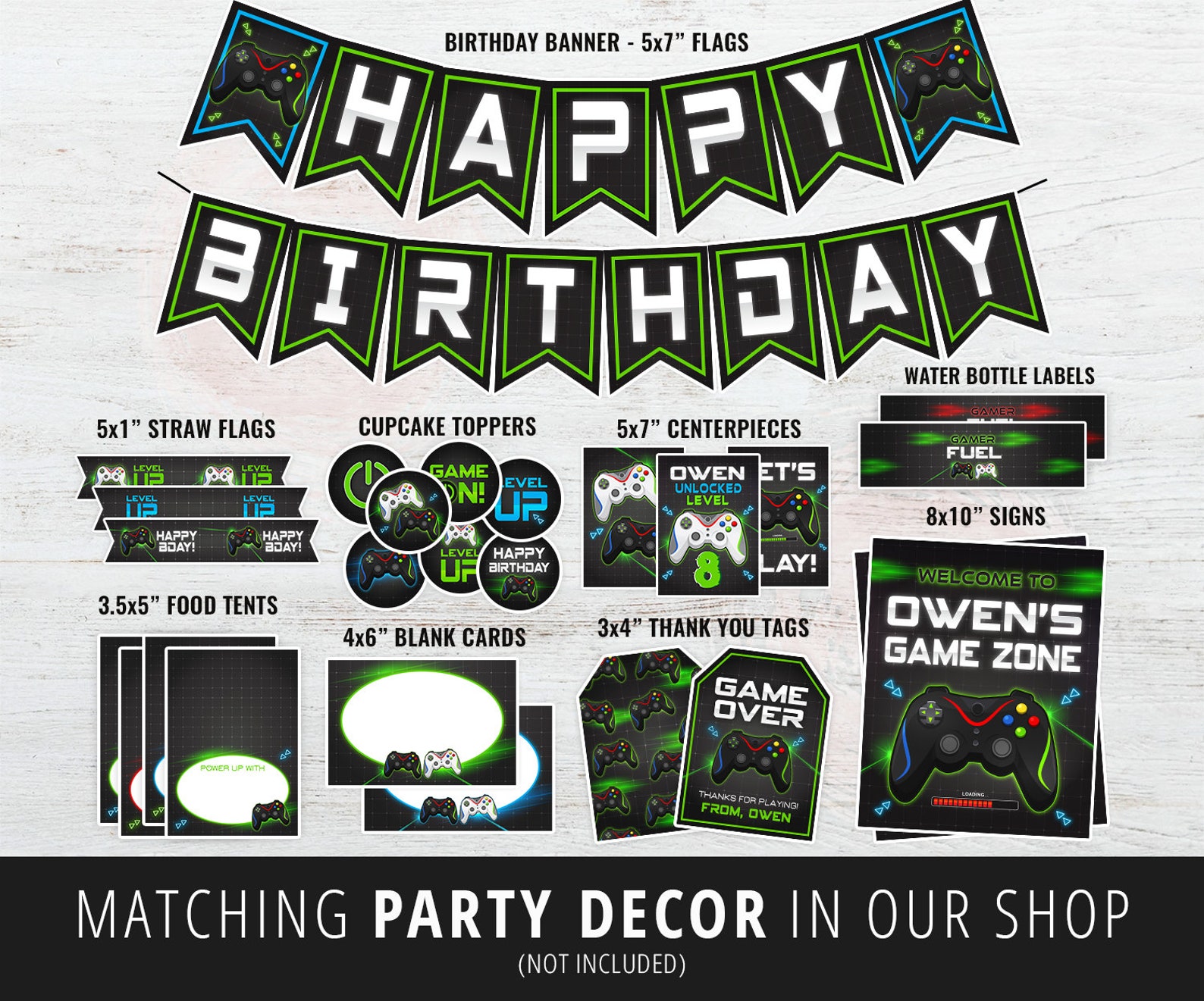 Video Game Party Signs Video Game Birthday Party Decor - Etsy