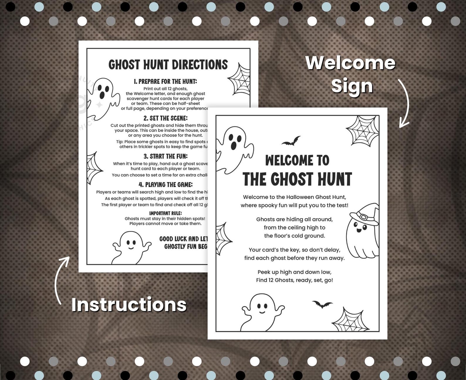 Ghost Scavenger Hunt Halloween Game for Kids, Easy Halloween Party ...