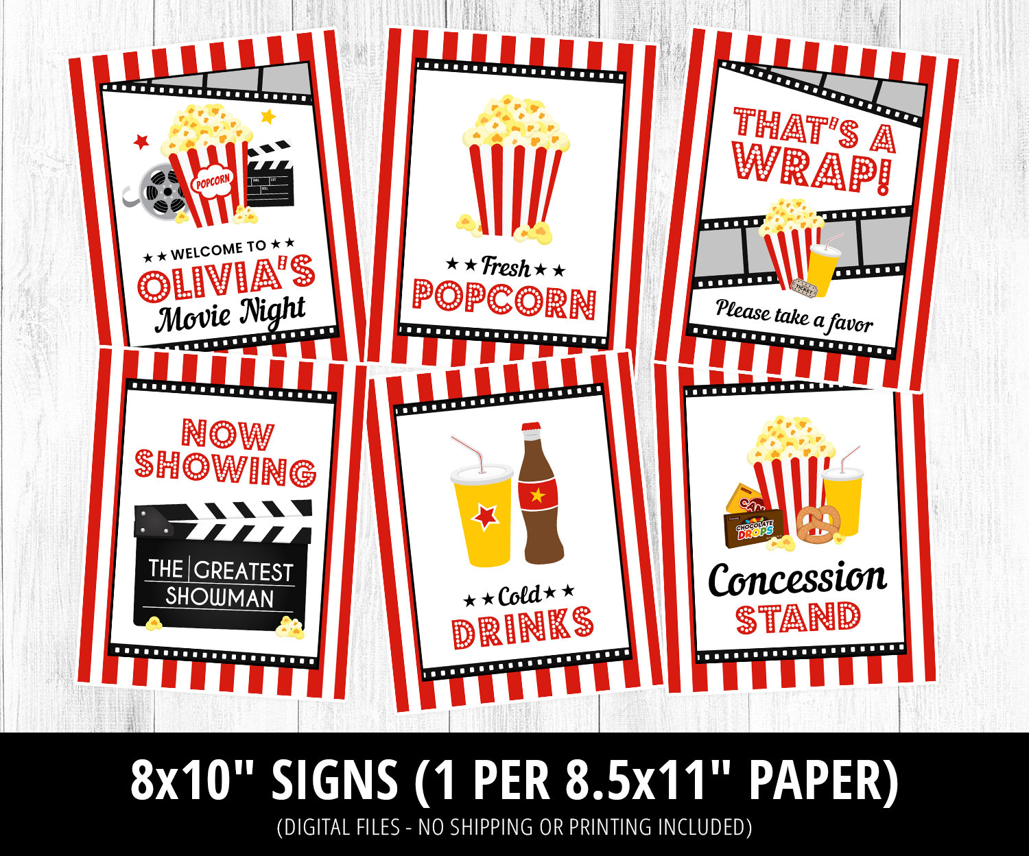 Movie Party Decorations Printable Movie Night Birthday Party - Etsy Canada