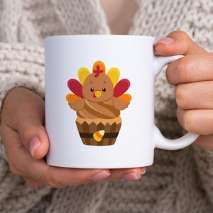 Fall Cupcakes Clipart, Thanksgiving Cupcakes Clipart, Fall Clipart ...