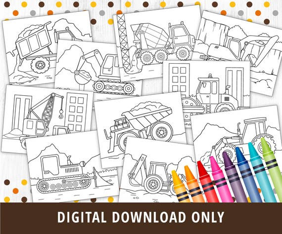 Construction Site Coloring Page