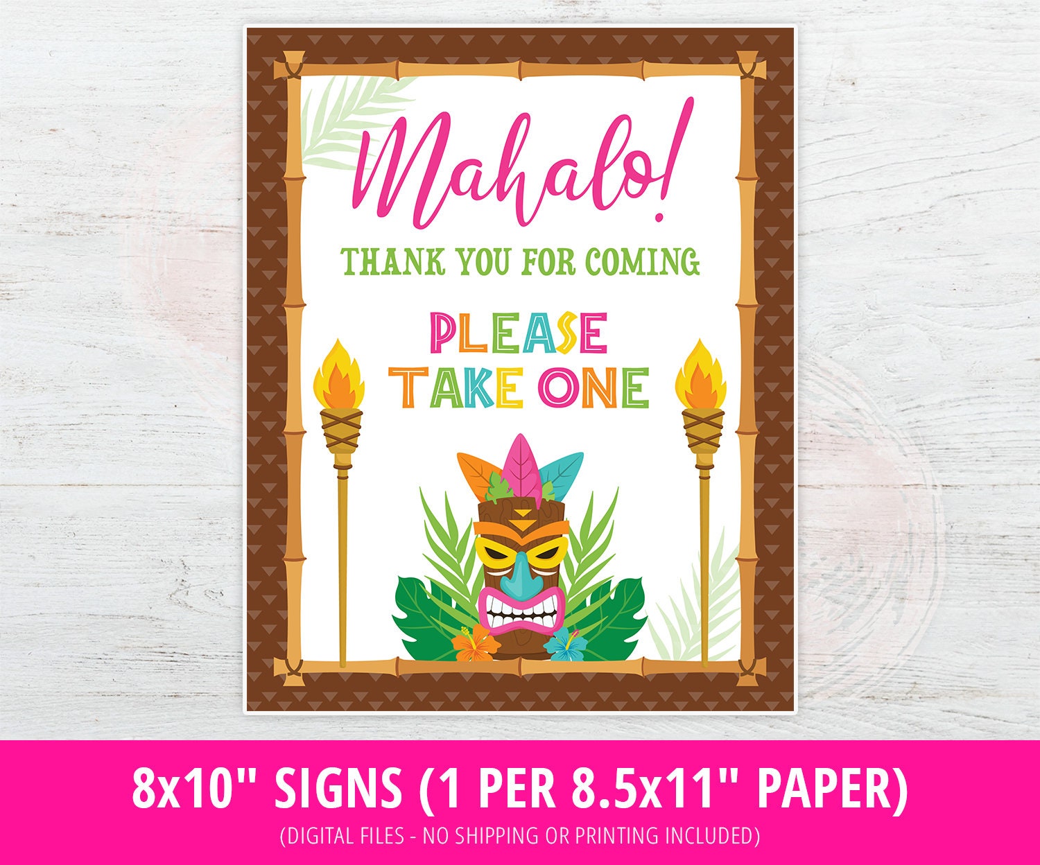 Luau Party Signs, Luau Birthday Party Signs, Luau Welcome Sign, Luau ...