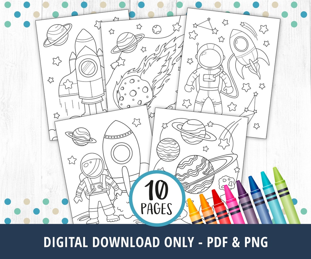 10 Outer Space Coloring Pages for Kids, Astronaut Coloring Pages ...
