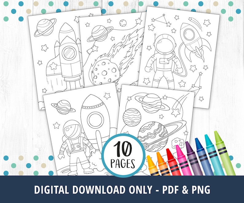 10 Outer Space Coloring Pages for Kids, Astronaut Coloring Pages ...