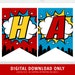 SUPERHERO Birthday Banner, Printable Superhero Birthday Banner, Comic ...
