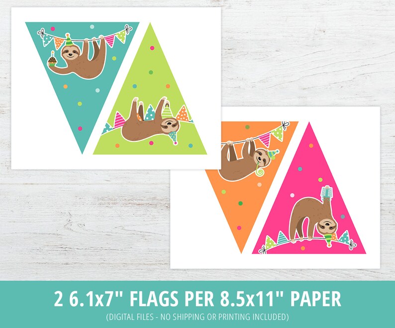 Sloth Birthday Decorations Sloth Party Package Sloth Theme | Etsy