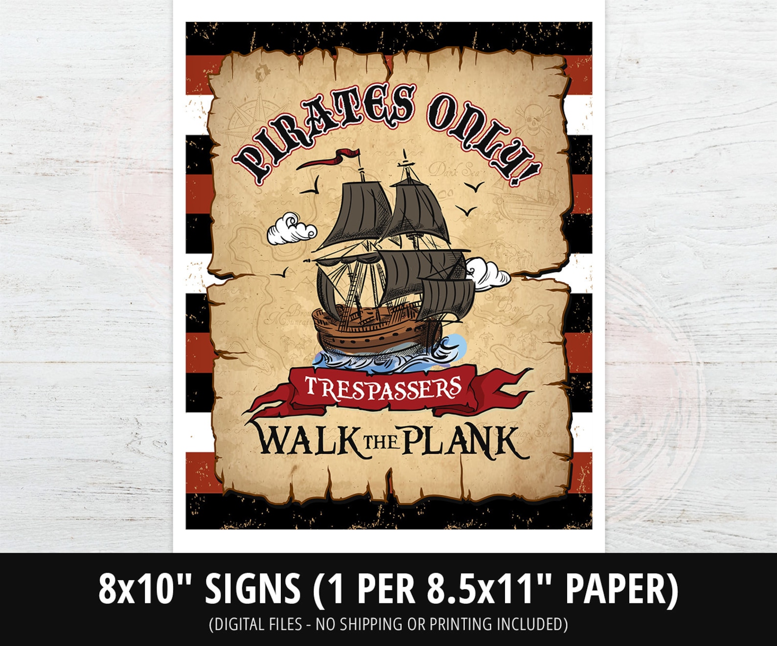 Pirate Party Signs Pirate Birthday Decor Pirate Decorations - Etsy