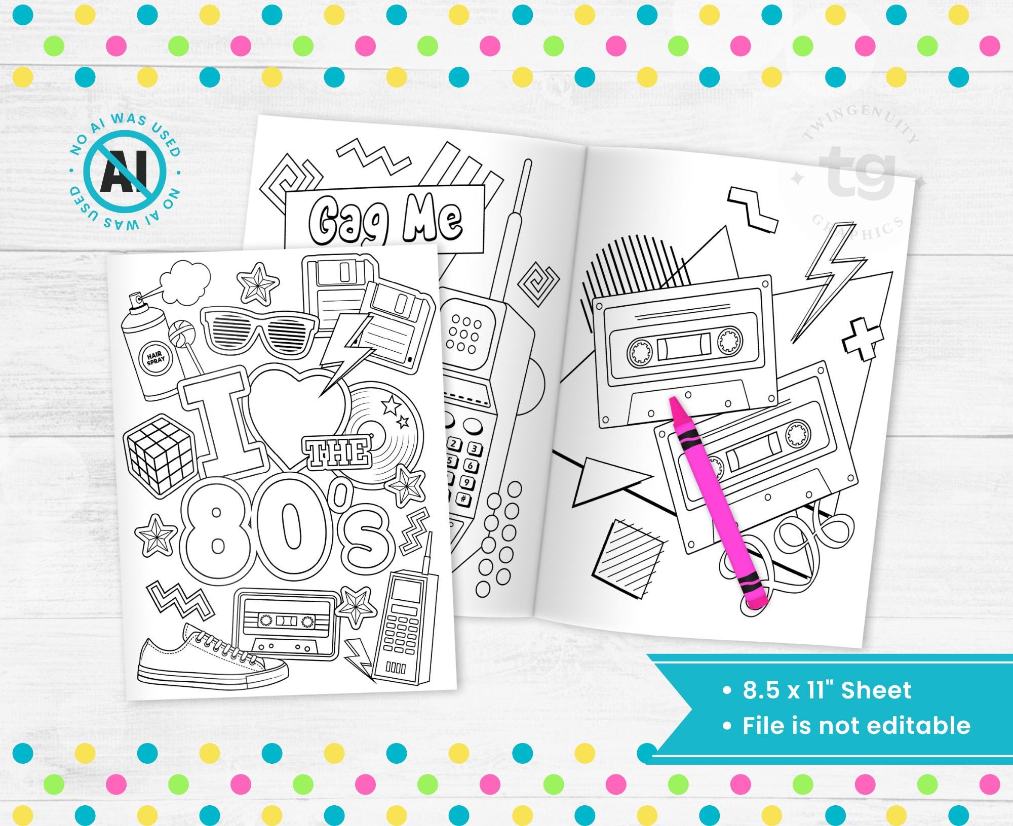80s Coloring Pages Printable, Back to the 80s, Nostalgia Coloring Page ...