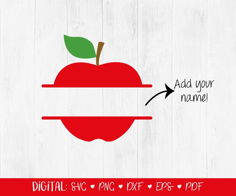 Apple Name Frame SVG Apple Monogram Frame Svg Apple Svg - Etsy
