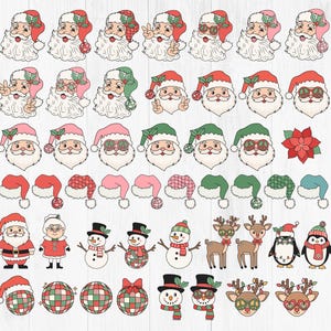Retro Christmas Clipart, Groovy Christmas Clipart, Christmas Clipart ...