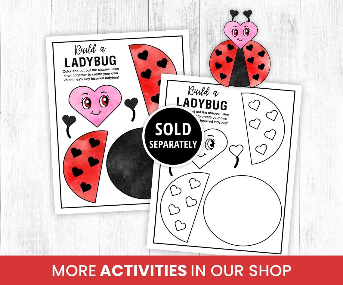 Build a Teddy Bear Kid's Craft, Printable Valentines Day Craft, Kid's ...