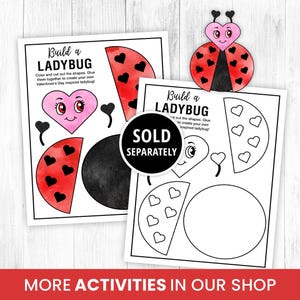 Build a Teddy Bear Kid's Craft, Printable Valentines Day Craft, Kid's ...