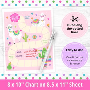 Printable Llama Reward Chart, Llama Reward Chart Kids, Llama Behavior ...