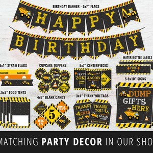 Construction Birthday Signs, Construction Party Signs, Construction ...