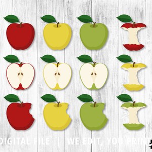 Apple Clipart, Digital Apples, Apple Graphics, Autumn Clipart, Fall ...