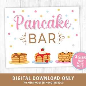 Pancake Bar Kit, Pancake Bar Sign, Pancake Bar Food Labels, Pancake ...
