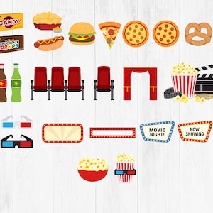Movie Clipart, Movie Night Clipart, Movie Theater Clipart, Cinema ...