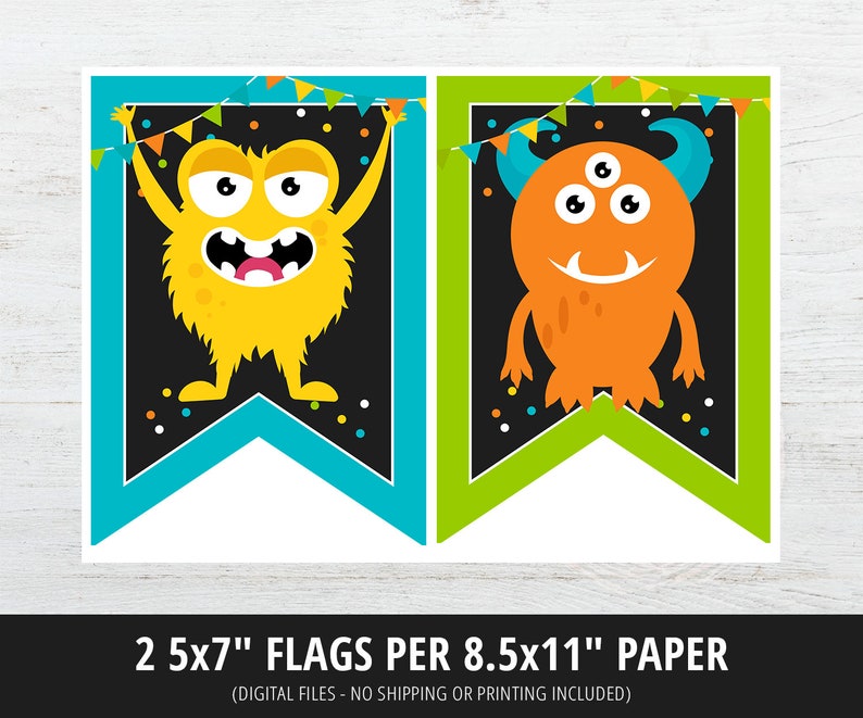 Little Monster Birthday Banner Monster Party Decoration 1st | Etsy
