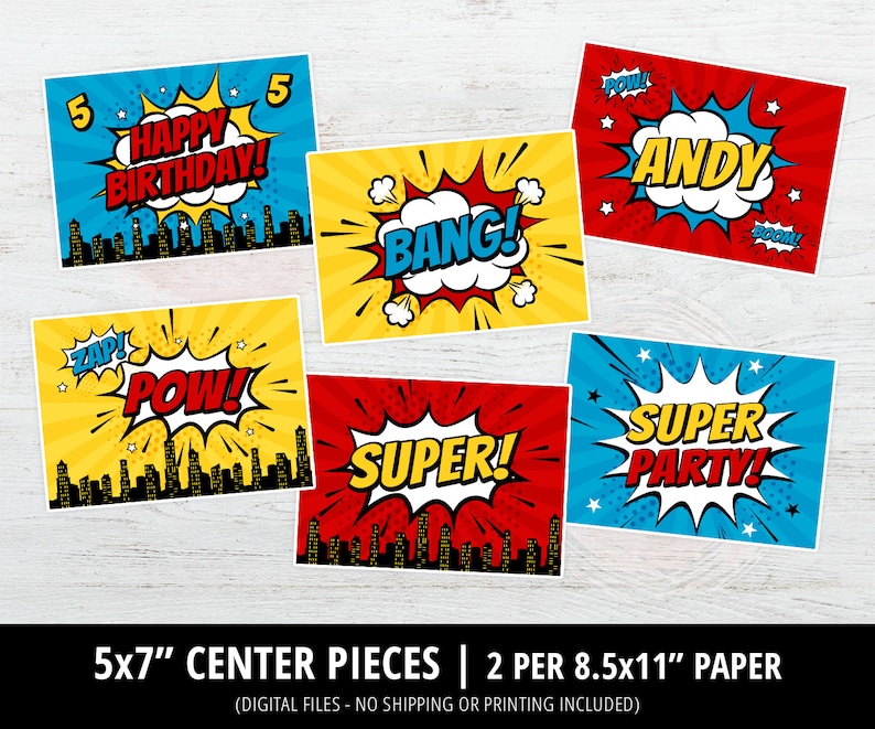 Superhero Party Decorations, Superhero Birthday Party Decor, Superhero ...