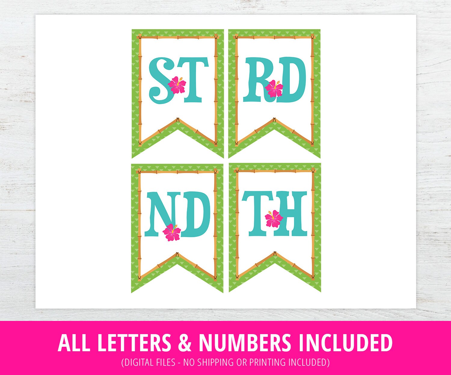 Luau Banner Luau Party Banner Hawaiian Bunting Banner Luau - Etsy