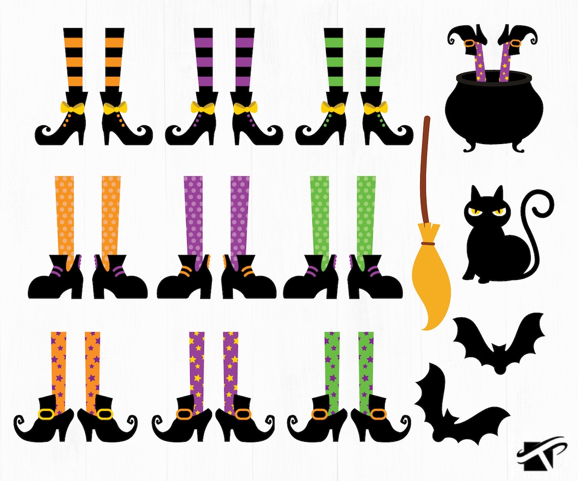 Witches Feet SVG Witches Feet Clipart Halloween SVG | Etsy