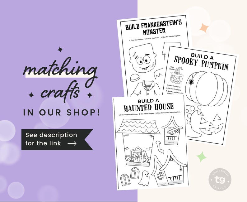 Build a Pumpkin Kid's Craft, Printable Halloween Craft, Kid's Jack-o ...