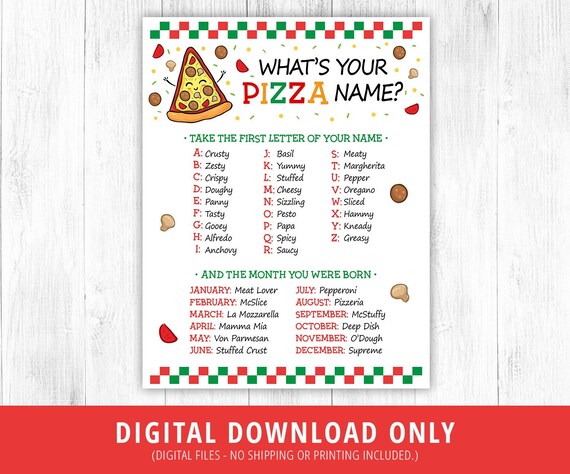 Words Pizza Party Pizza | Greenvelope.com