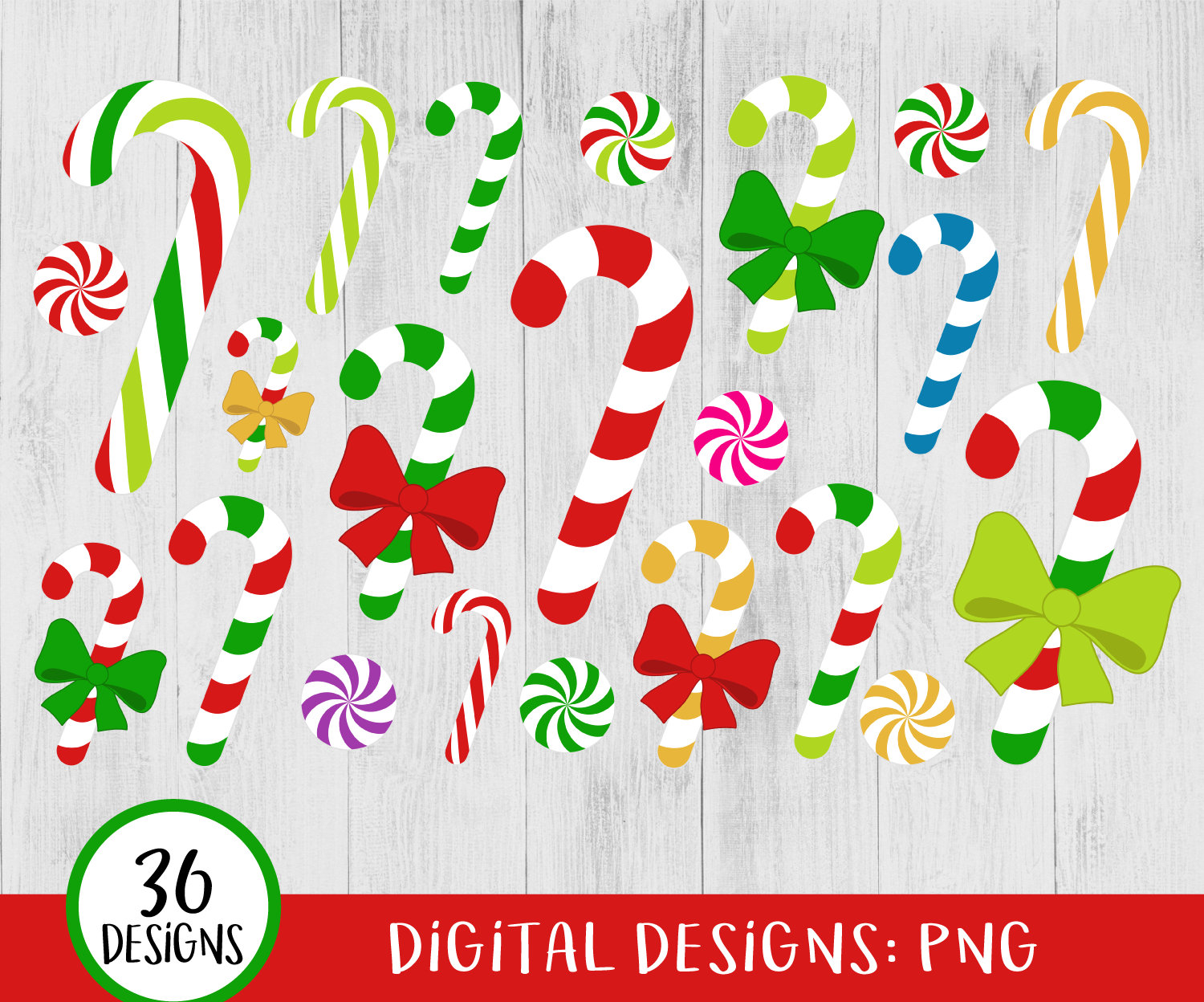 Candy Cane Clipart Christmas Candy Clipart Candy Cane With - Etsy