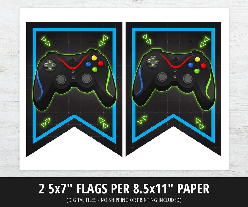 Video Game Banner Video Game Birthday Banner Gamer Party - Etsy