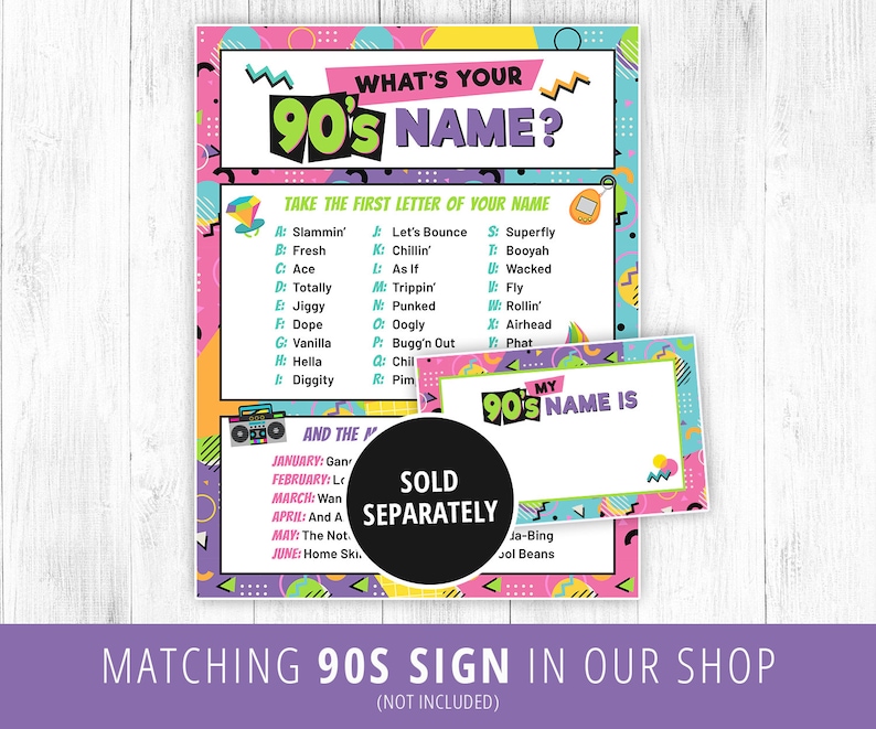 90s Games Bundle Printable, 90s Party Games, 90s Trivia, 90s Activities ...