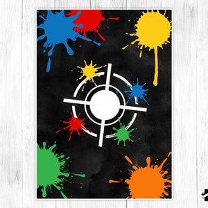 Paintball Birthday Invitation, Paintball Party Invite, Paintball Invite ...