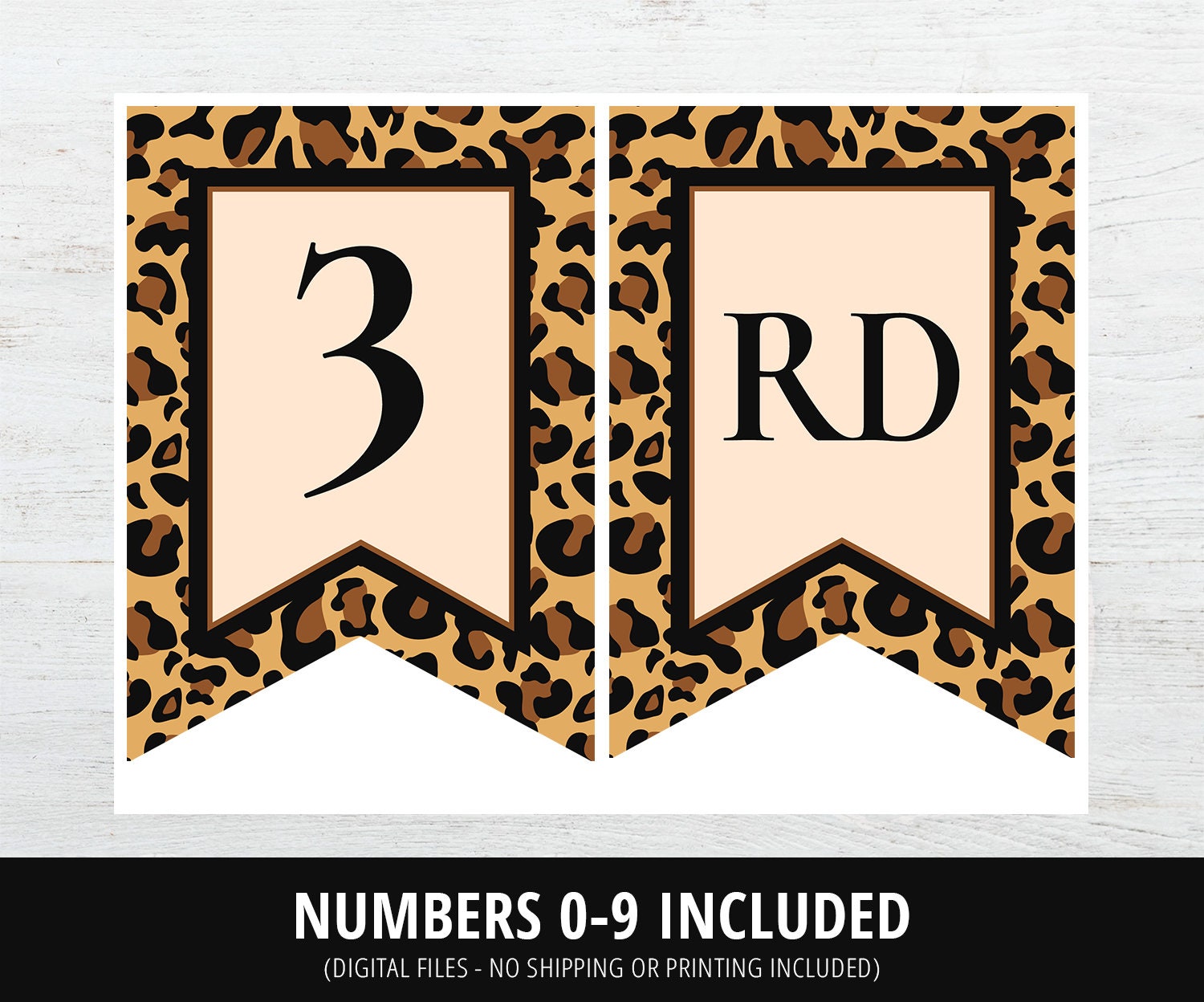 Leopard, Cheetah Print Banner, Leopard Print Banner, Cheetah Birthday ...